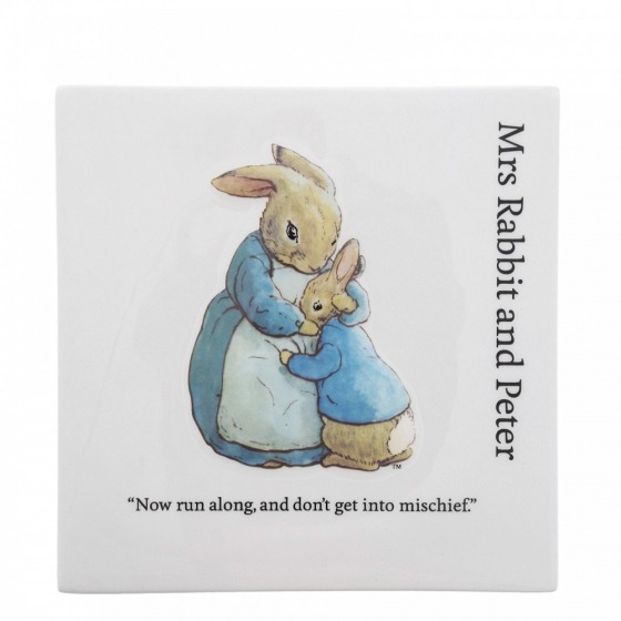 Mrs Rabbit and Peter Wall Plaque – Beatrix Potter Figurines.